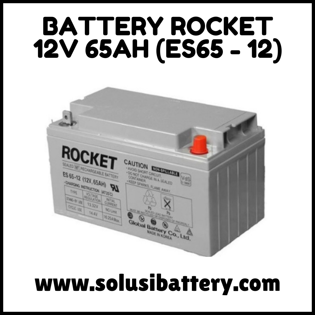 Baterai UPS Merk Rocket Es 65 – 12 | Distributor Baterai UPS, Rectifier ...