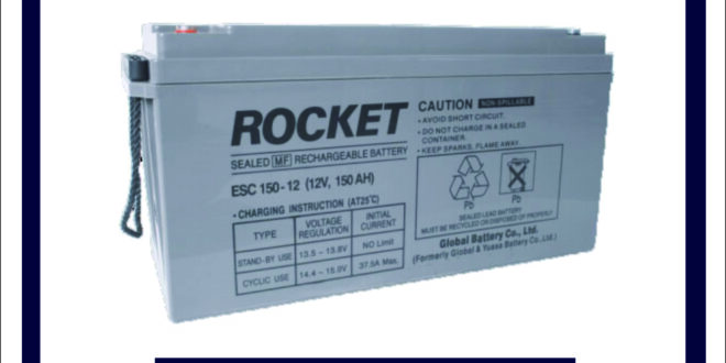BATTERY VRLA ROCKET ESC 150 –12 | PUSAT BATTERY INDONESIA