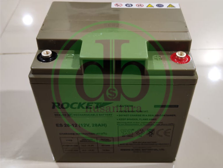 Battery Rocket 12V 28Ah Alternatif Panasonic | Distributor Baterai UPS ...